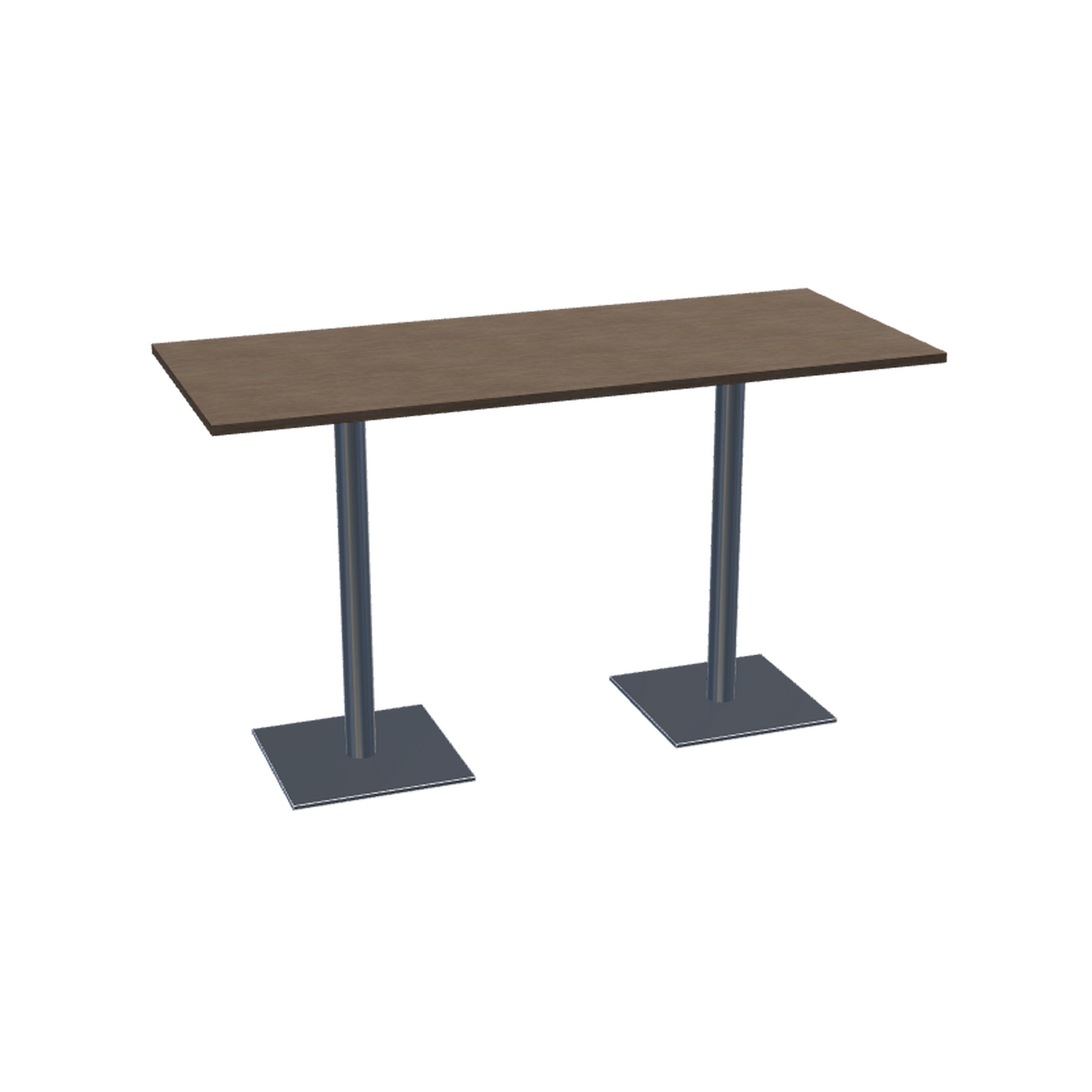 Swap™ Bar Height Table (41.5" High Two Bases) Rectangle Top and Square ...
