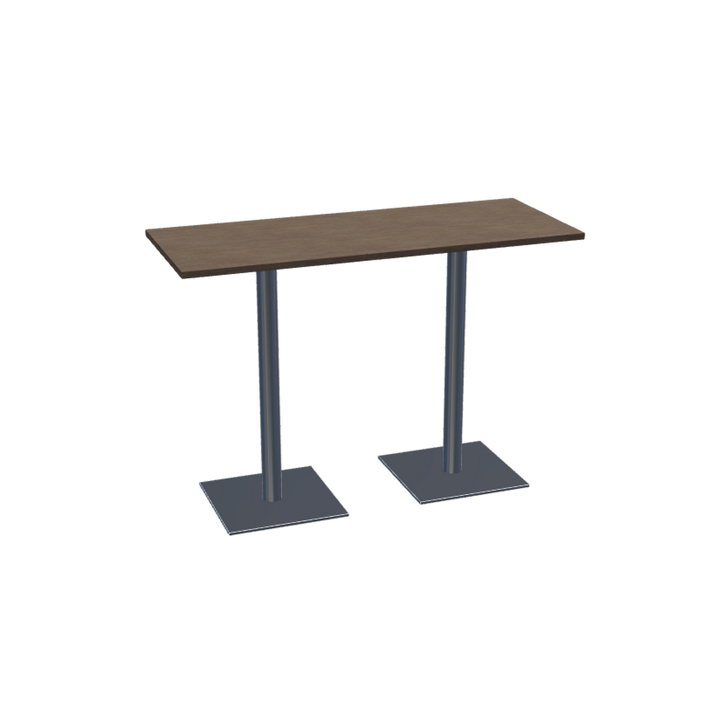 Swap™ Bar Height Table (41.5" High Two Bases) Rectangle Top and Square ...